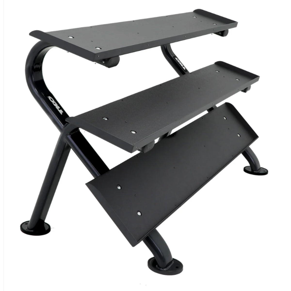 TKO 3-Tier Horizontal Dumbbell Rack (890HDR-BK) - Gym Emotion