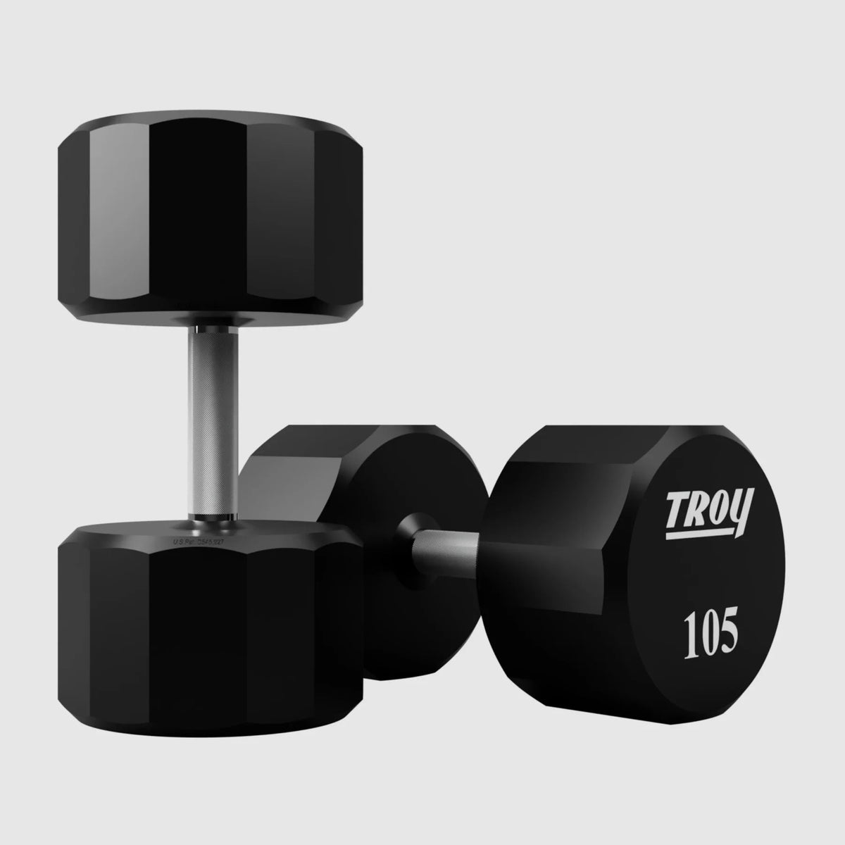 Troy 12 Sided Urethane Encased Dumbbells (105-150lbs) - Gym Emotion